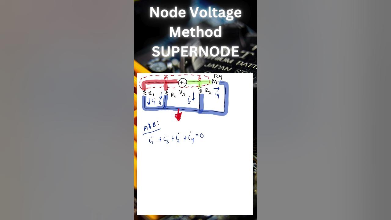 Node Voltage Method SUPERNODE #electricalengineering #circuits #circuit #kirchhoffslaw - YouTube