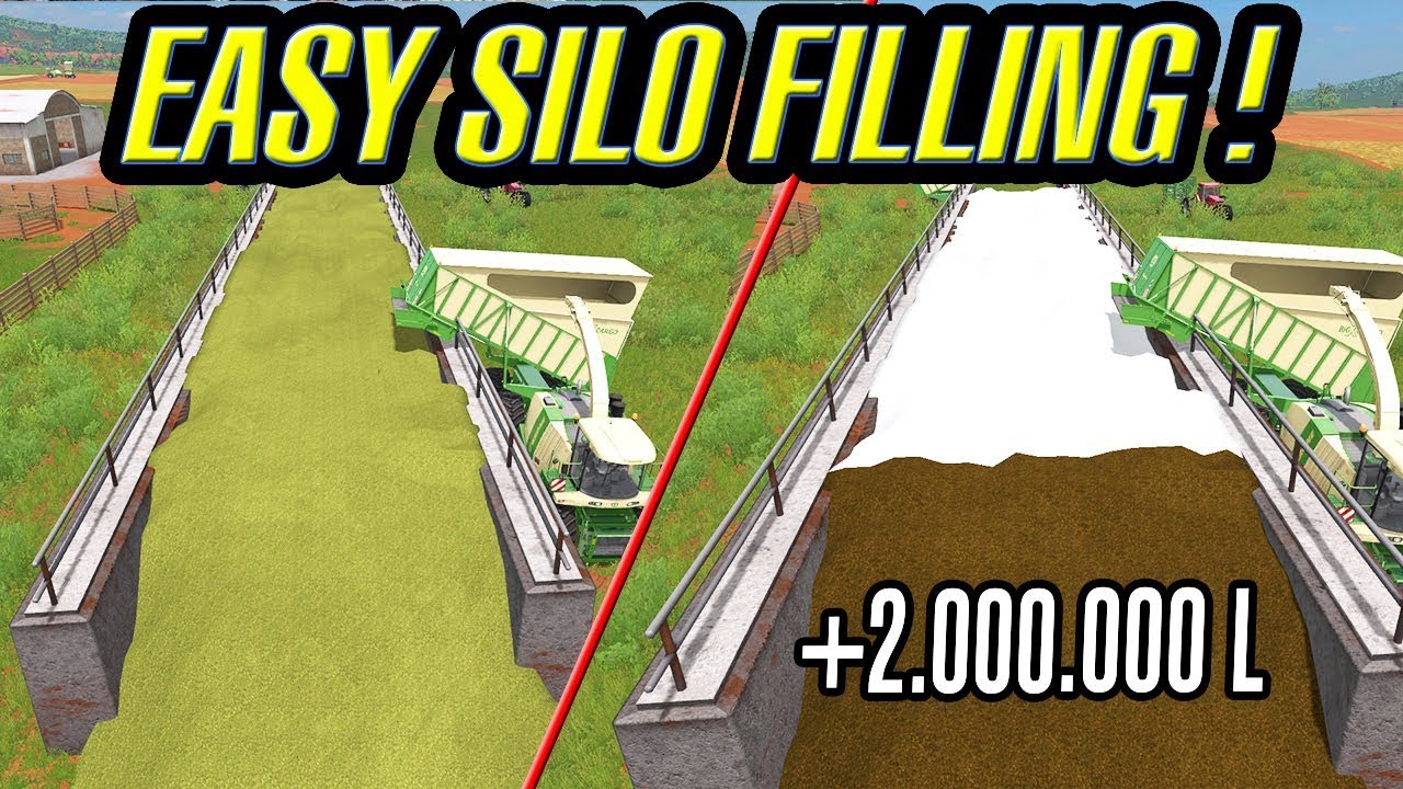 Farming Simulator 17: EASY SILO FILLING !!! +2.000.000 L Silage Making ...