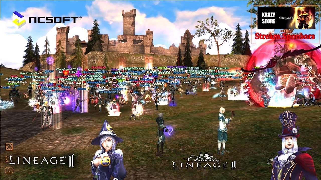 Lineage 2 official Classic NA Server Talking Island 2018 Raid[Road ...