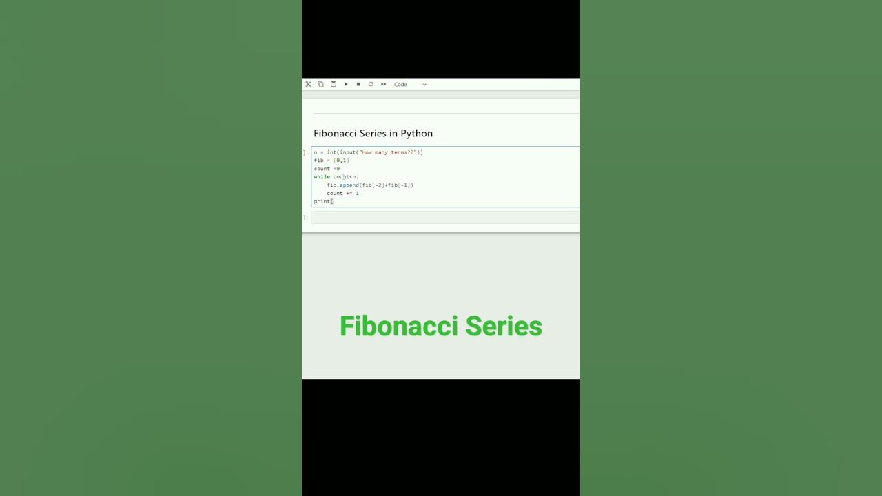 Fibonacci Series In Python Python Pythonprogramming Trending Shorts Chatgpt Coding