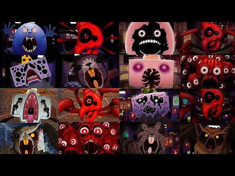 ONaF, ONaF 2, ONaF 3 + OWaF (Demo) - All Jumpscares!
