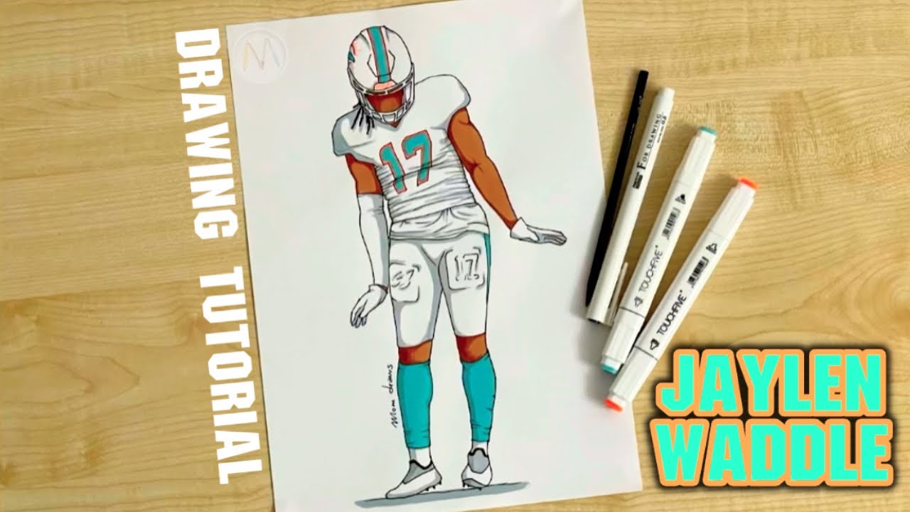 How to draw Jaylen Waddle doing the waddle celebration / How to draw ... How to draw Jaylen Waddle doing the waddle celebration / How to draw ...
