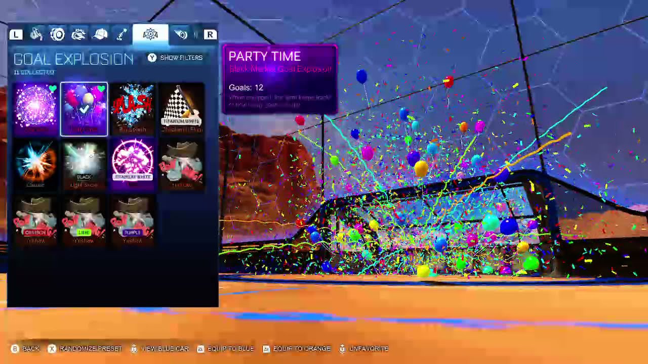 Rocket League: Party Time Goal Explosion - YouTube