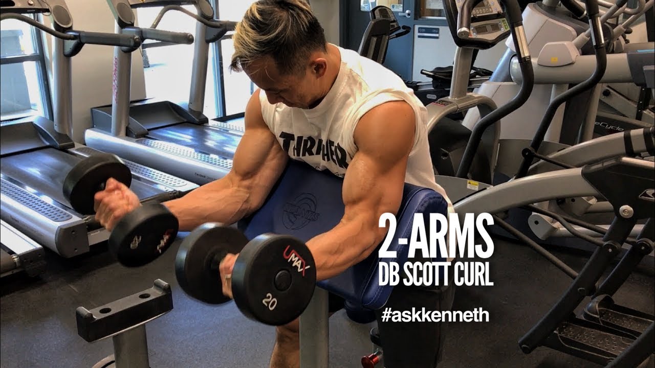 2-arms DB Scott Curl | #AskKenneth - YouTube