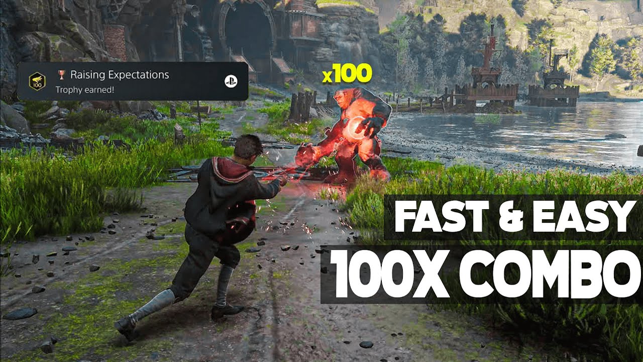 Hogwarts Legacy - How to "REACH A COMBO OF 100" Easily! (Raising Expectations Trophy/Achievement ...