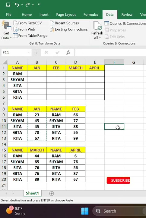 Don't Consolidate Data Manually in Excel‼️Instead Use Amazing Trick || Learn Excel #exceltips # ...