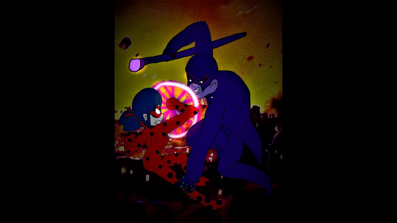 Ladybug's fights with Hawk Moth/Monarch - YouTube