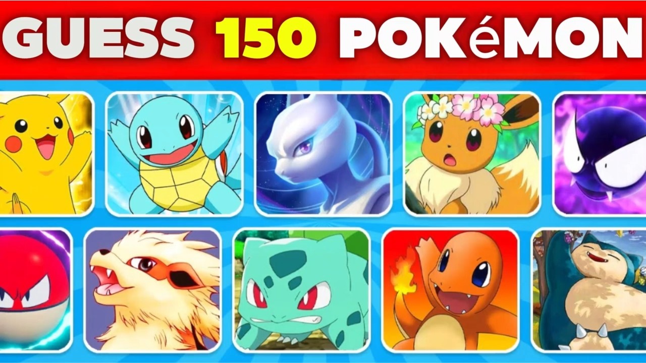🎮 “WHO'S THAT POKÉMON? 🧠⚡ Guess 150 Pokémon (Gen 1) | Abem Quiz” - YouTube