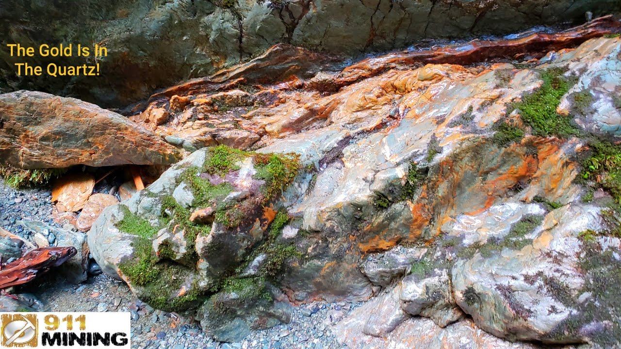 Gold From Bedrock Crevices & Mineralized Quartz Veins In Gold Canyon ...