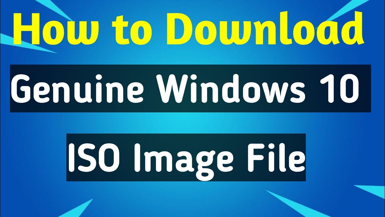 How to Download Windows 10 Original ISO file | From official website ...