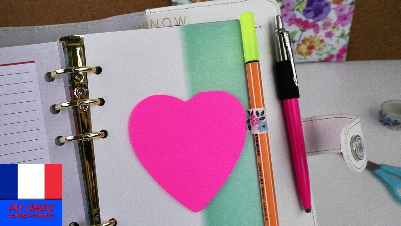 DIY Porteur de stylos avec du Washitape | Post It pour filofax & agenda ...
