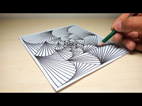 How to draw a new 3D optical illusion drawing | 3d drawing | easy ...