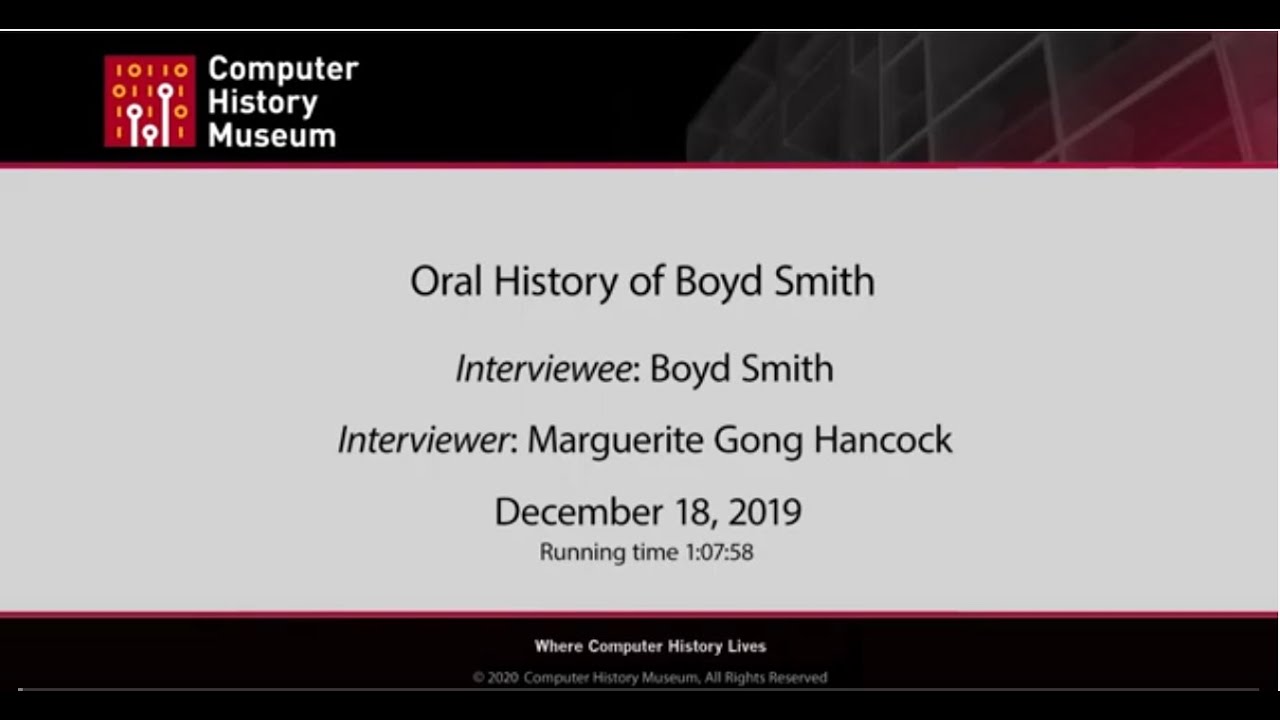 Oral History of Boyd Smith - YouTube