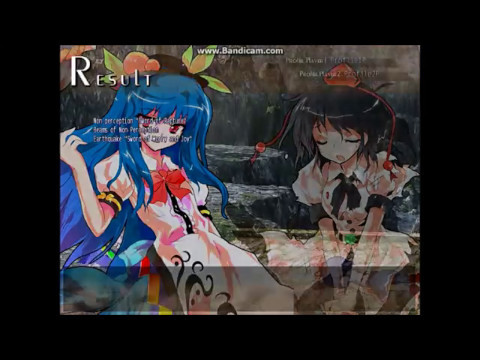 Touhou Scarlet Rhapsody Tenshi Hinanawi vs Aya Shameimaru (Lunatic)