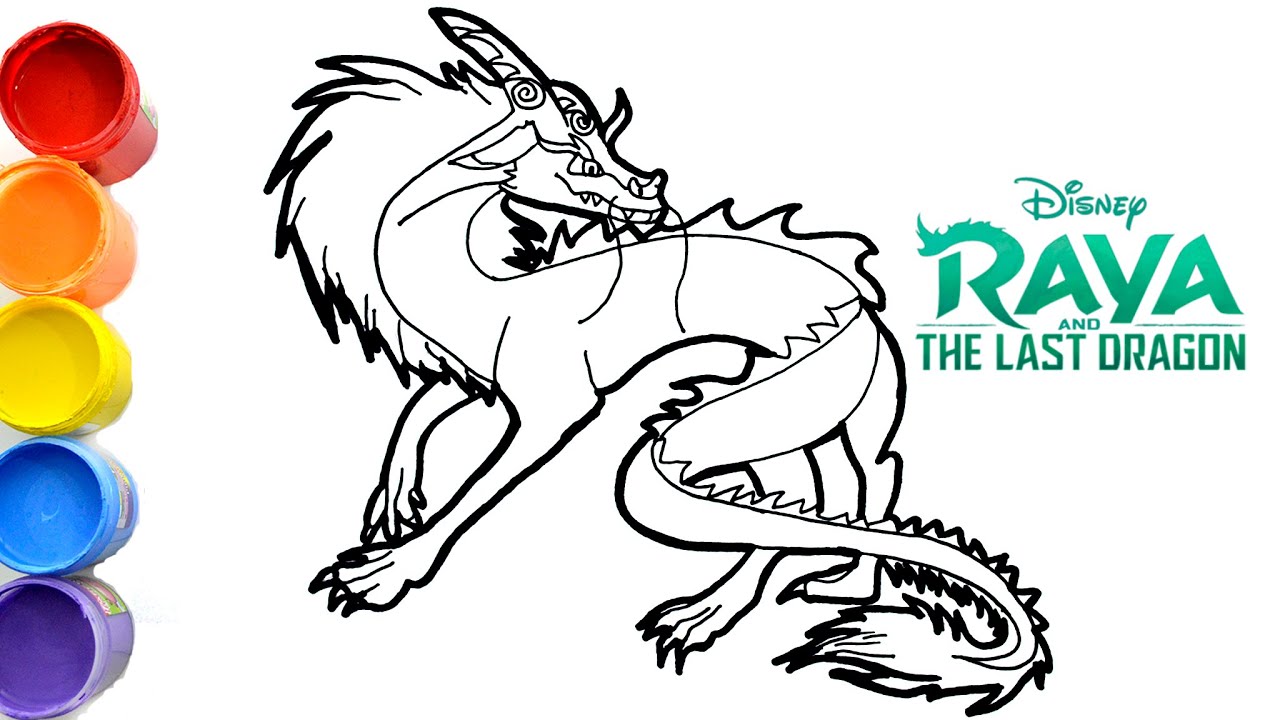 🔴 How to draw Sisu the Water Dragon of Raya Disney | Raya and the last ...