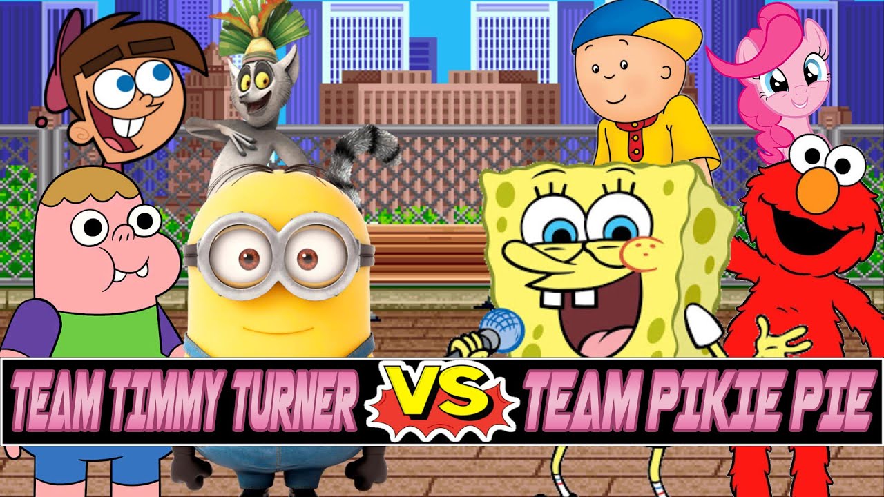 M.U.G.E.N. Battles | Timmy Turner/King Julien/Clarence/Dave vs Pinkie ...