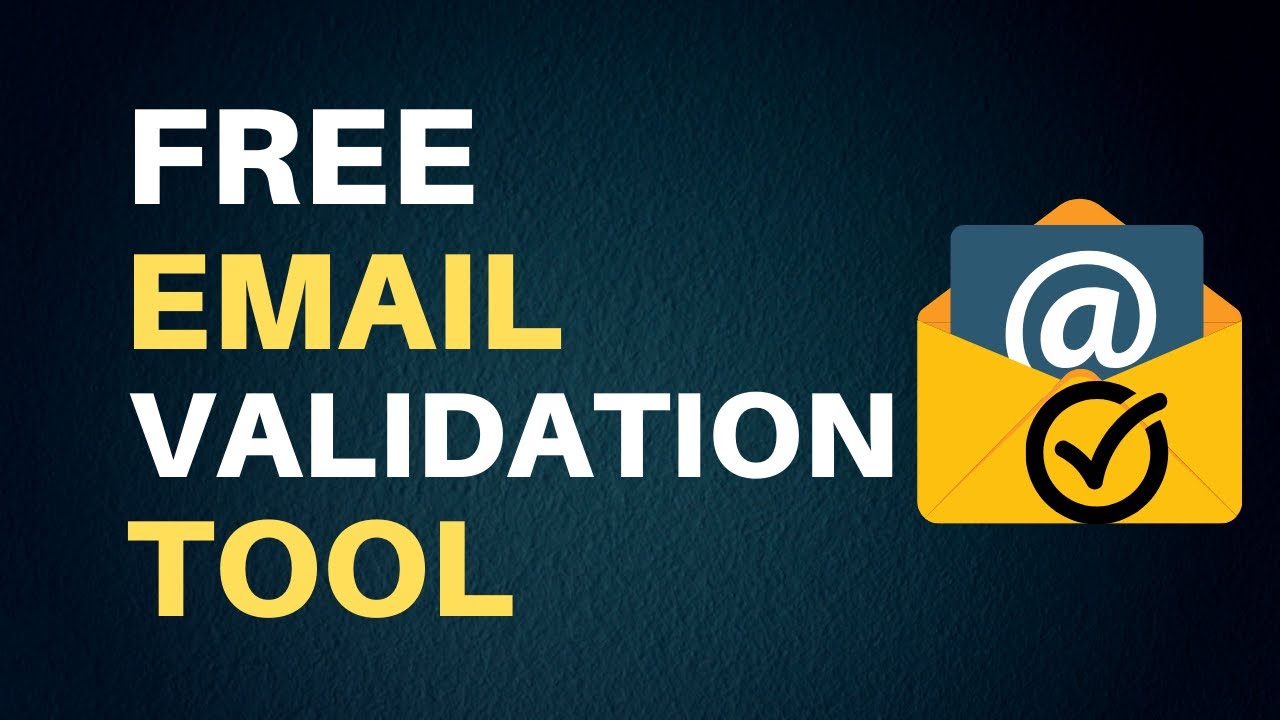 Free Email Validation Tool | How Verify Email For Free | Lead ...