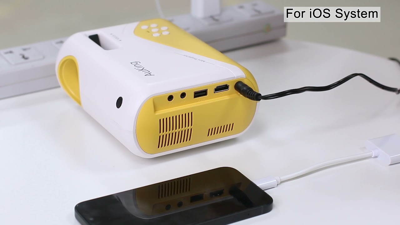 How to connect AuKing mini projector to iPhone through Apple lightning ...