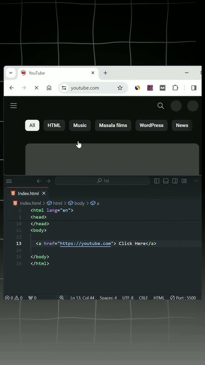 Hyper Link In Html Codehtml Series Prat 4 Codingin17 Html Youtube 