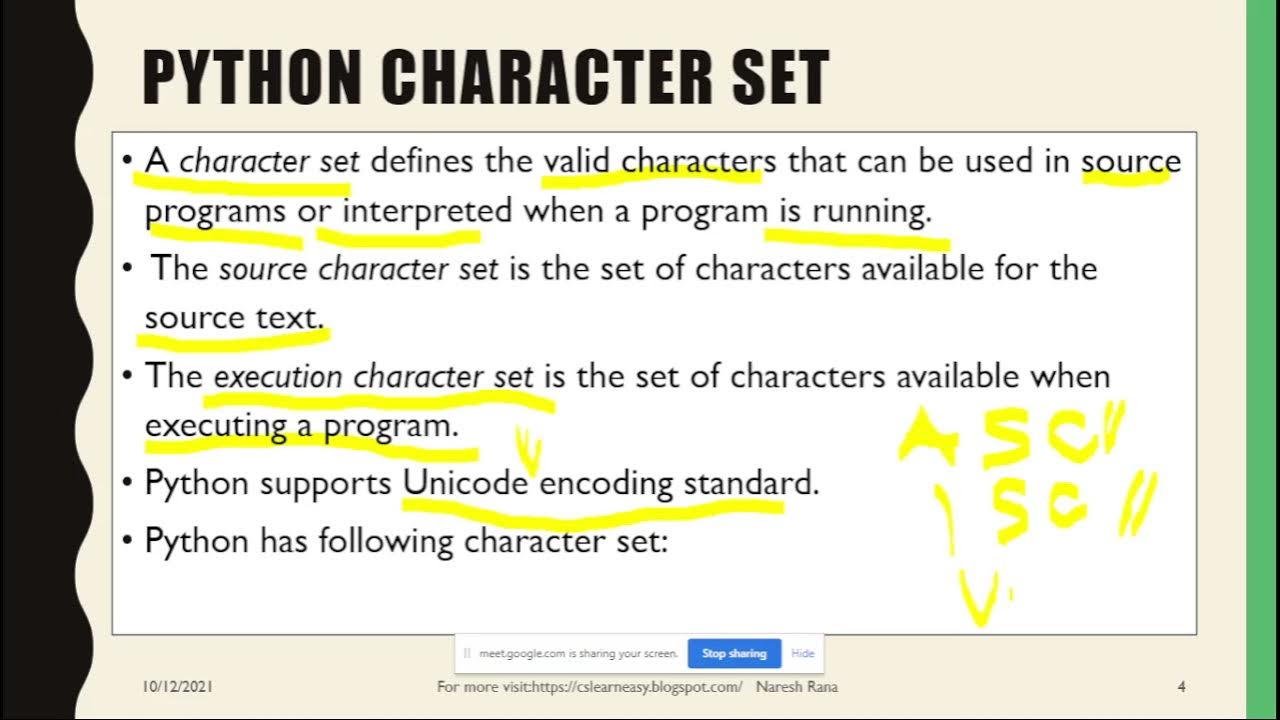 CLass XI -CS-Python Fundamentals 12-10-21 - YouTube