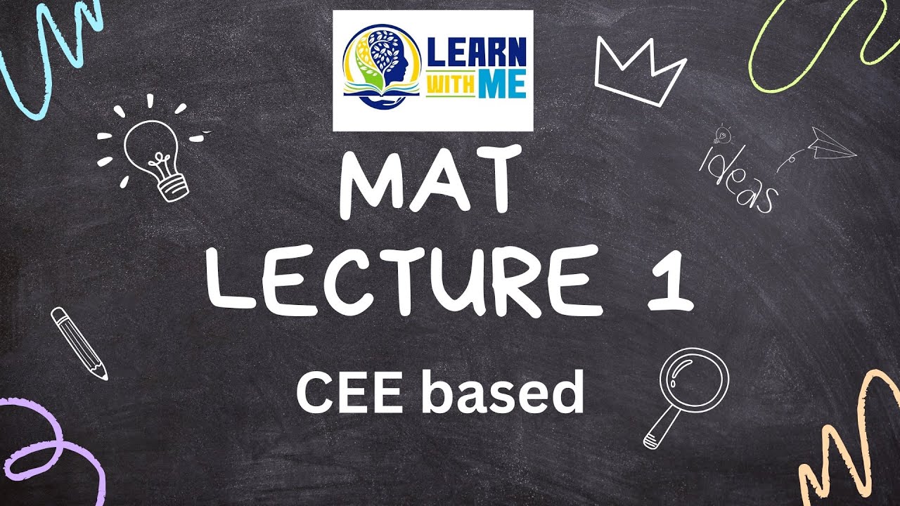 MAT Class Part 1 || intro and worker time problem ||Learn with me ...