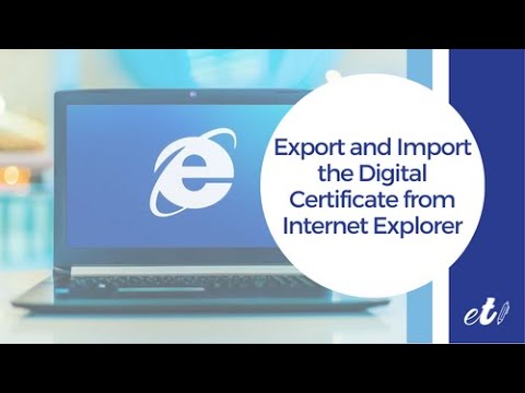 🖊 Export and Import the Digital Certificate from Internet Explorer (in ...