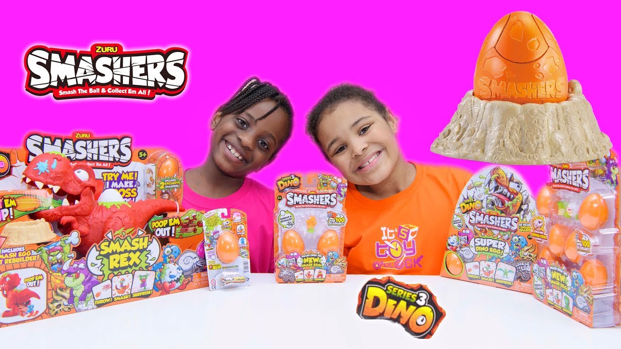 Smashers Series 3 Dino Egg unboxing Smash Rex and Collectors Tin - YouTube