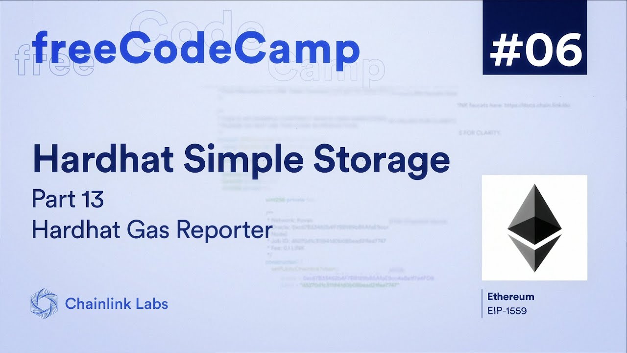 Hardhat Gas Reporter Ultimate Web3 Solidity And Javascript Course Lesson 6 Pt 13 Youtube 5113