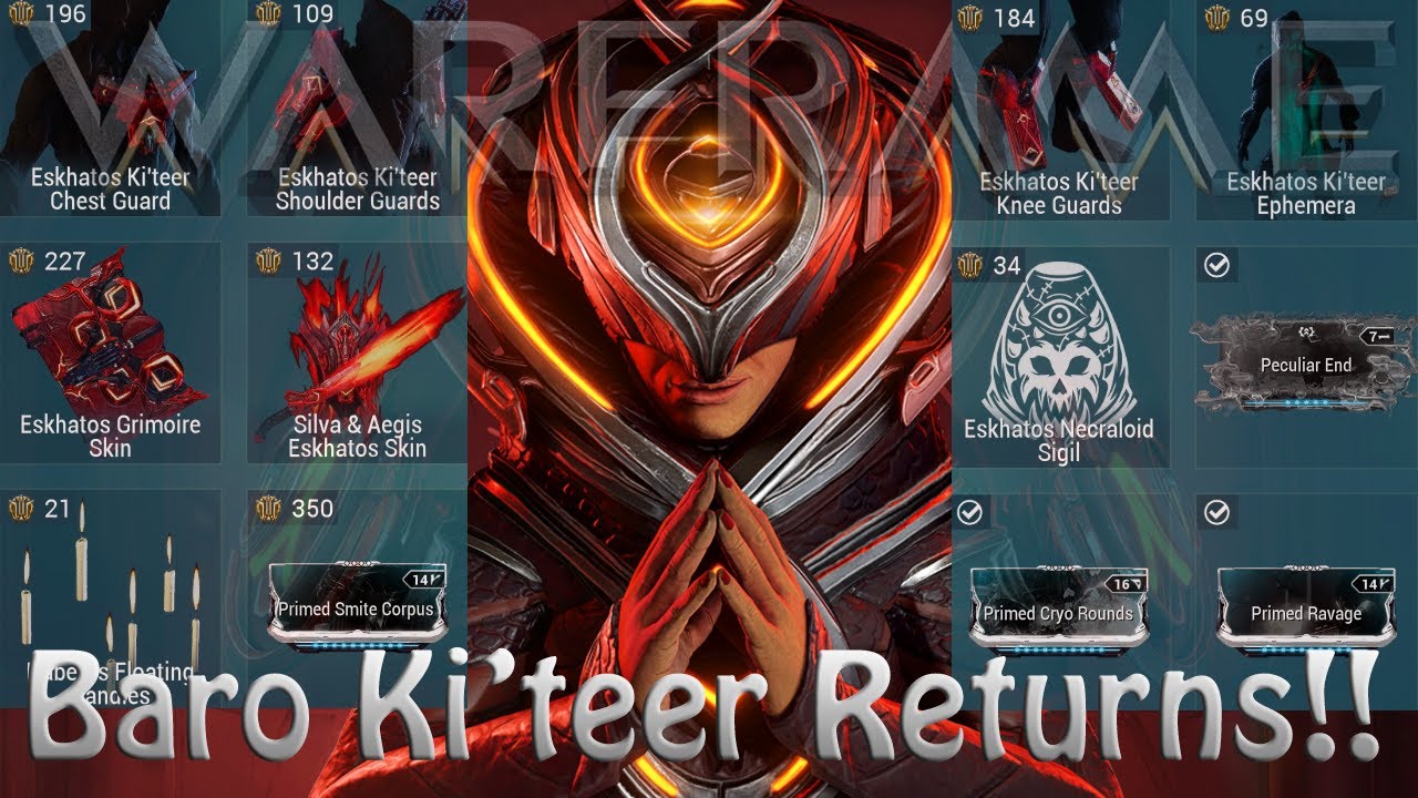 Warframe - Baro Ki'Teer Returns! [7th November 2025] - YouTube