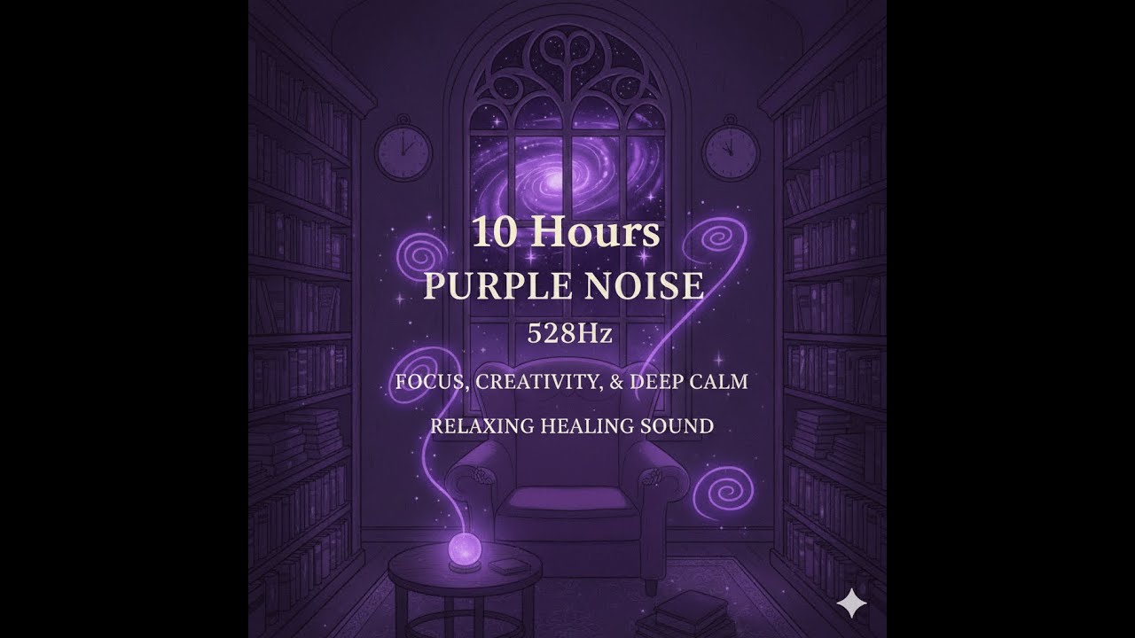 10 Hours of Purple Noise (528Hz) | Sleep All Night | Healing & Focus ...
