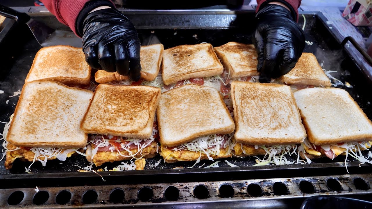 이른 새벽 3시간만 장사하고 사라지는 토스트 푸드트럭? 토스트 달인의 길거리 토스트 만들기 korean toast truck ...