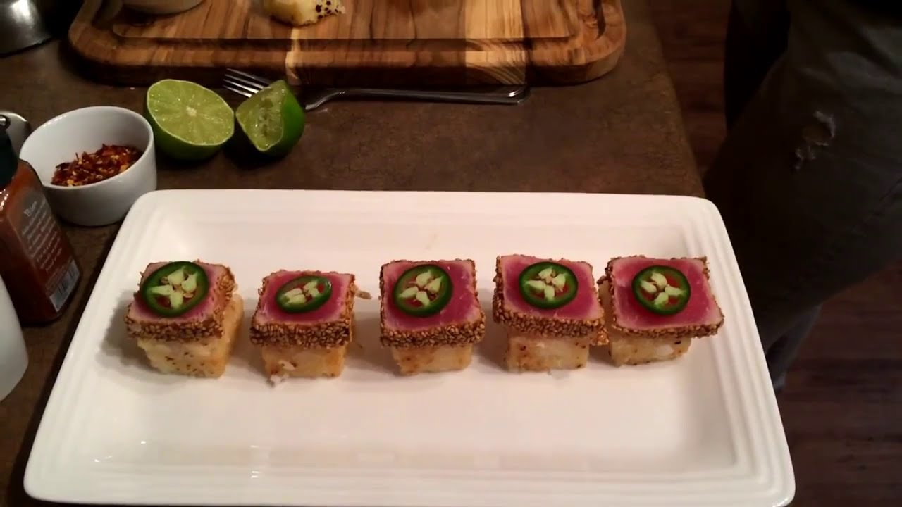 How To Make Tuna Rice Cake At Home - YouTube