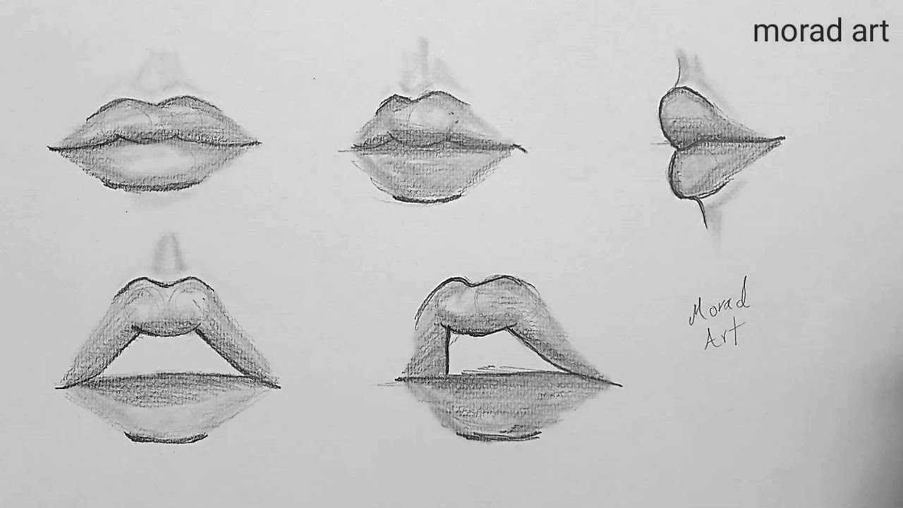 How to draw a mouth from all angles (tutorial) - YouTube