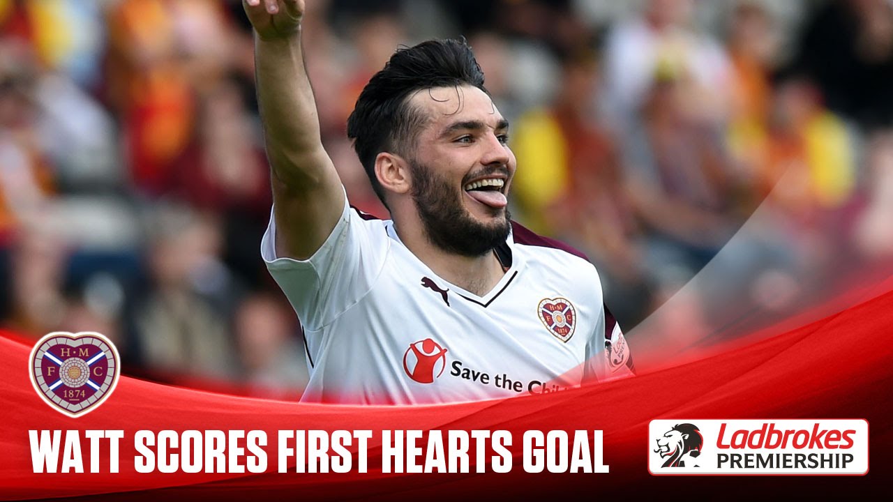 Watch Tony Watt score first goal for Hearts! - YouTube
