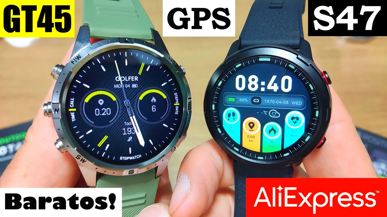 UNBOXING E PRIMEIRAS IMPRESSÕES SMARTWATCH GT45 E SMARTWATCH S47 ...