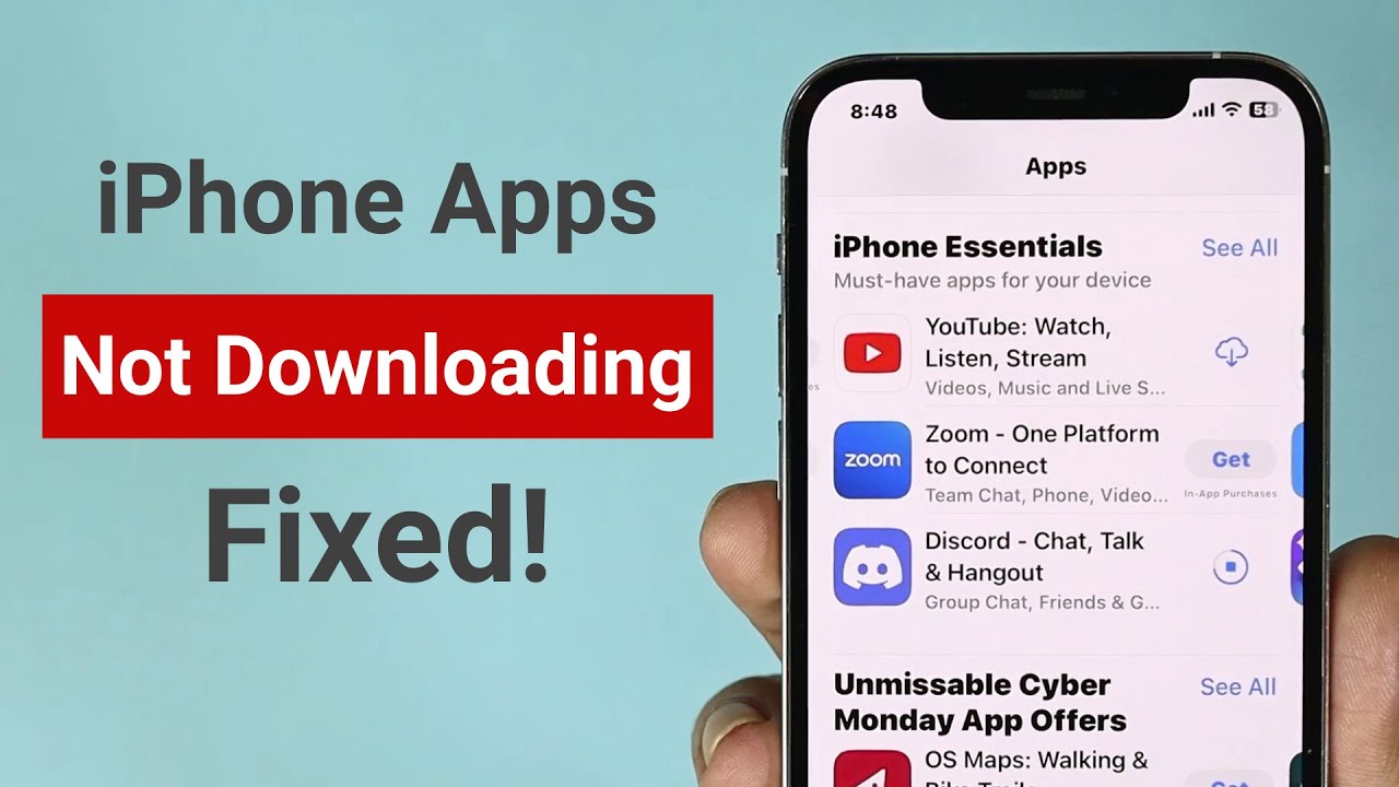 FIXED! - Apps Not Downloading in iPhone - YouTube
