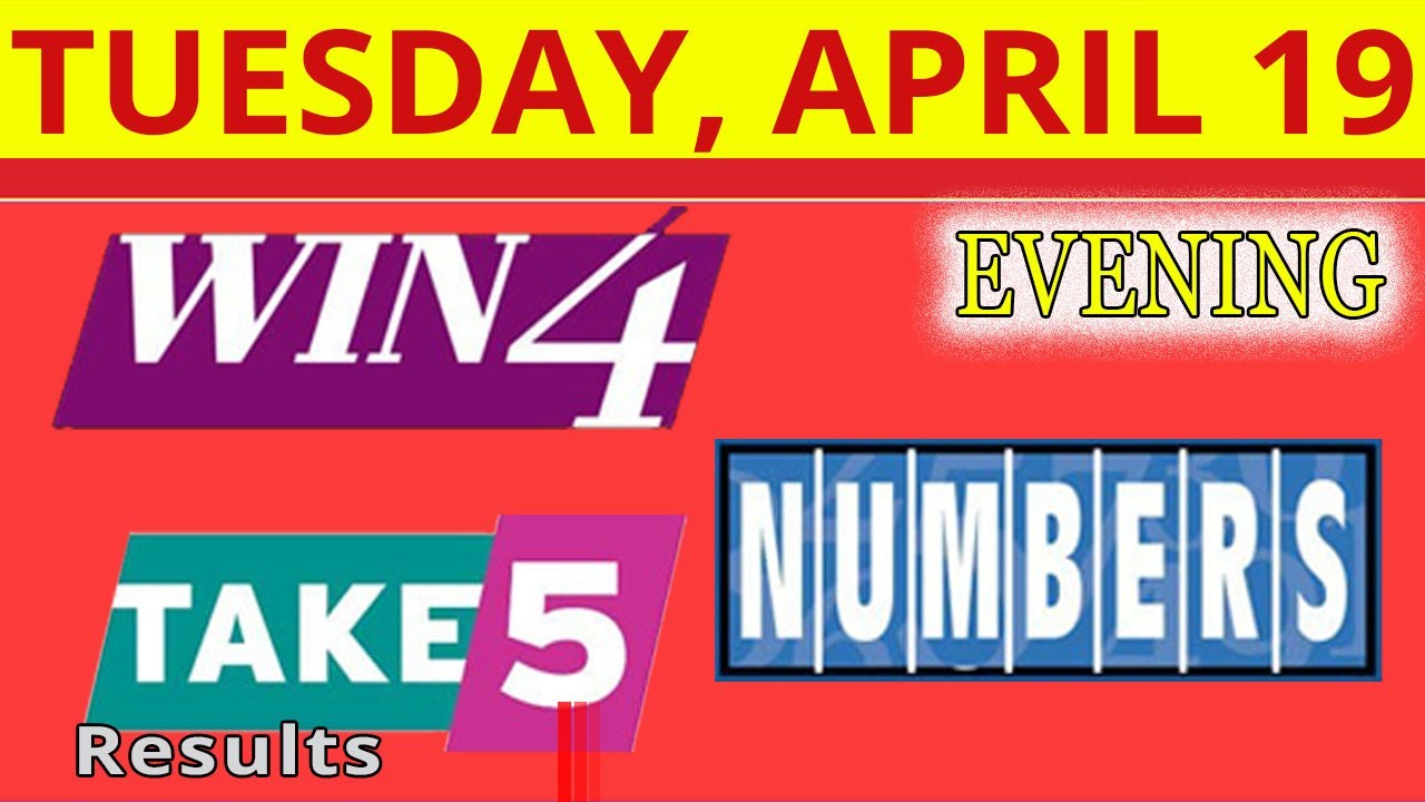 TAKE5, WIN4, NUMBERS, EVENING Lottery drawing for April 19, 2022. - YouTube