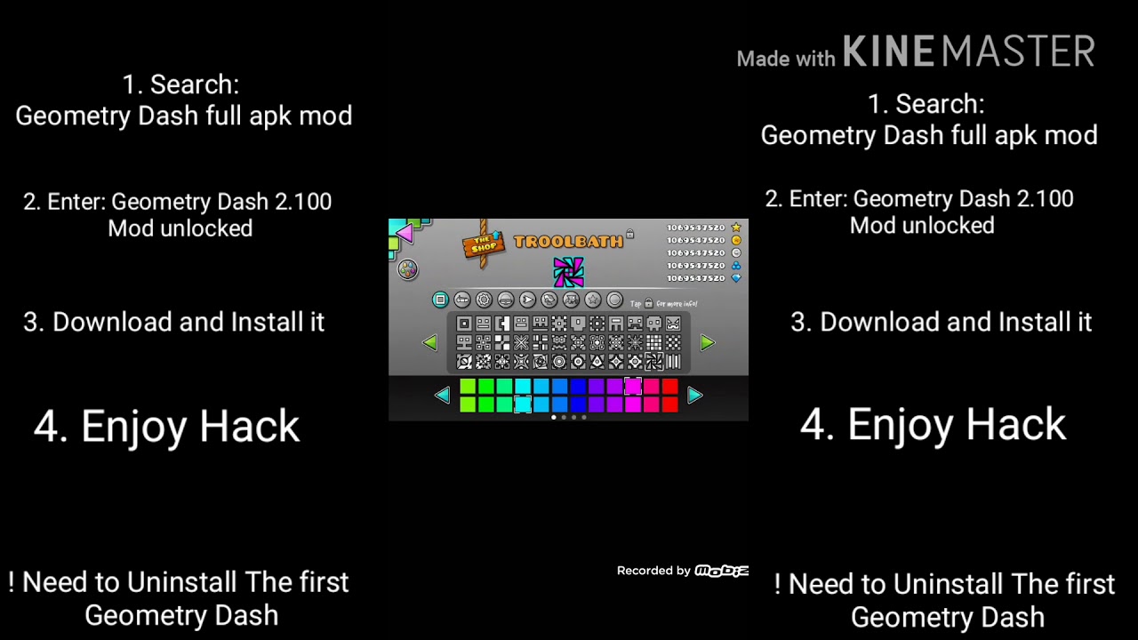 Geometry Dash 2.1 Icon Hack Legit Very Easy - YouTube