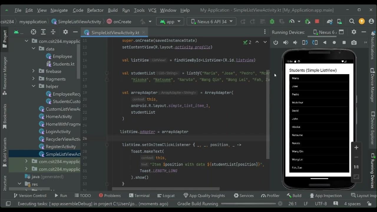 Simple ListView Click Listeners - YouTube