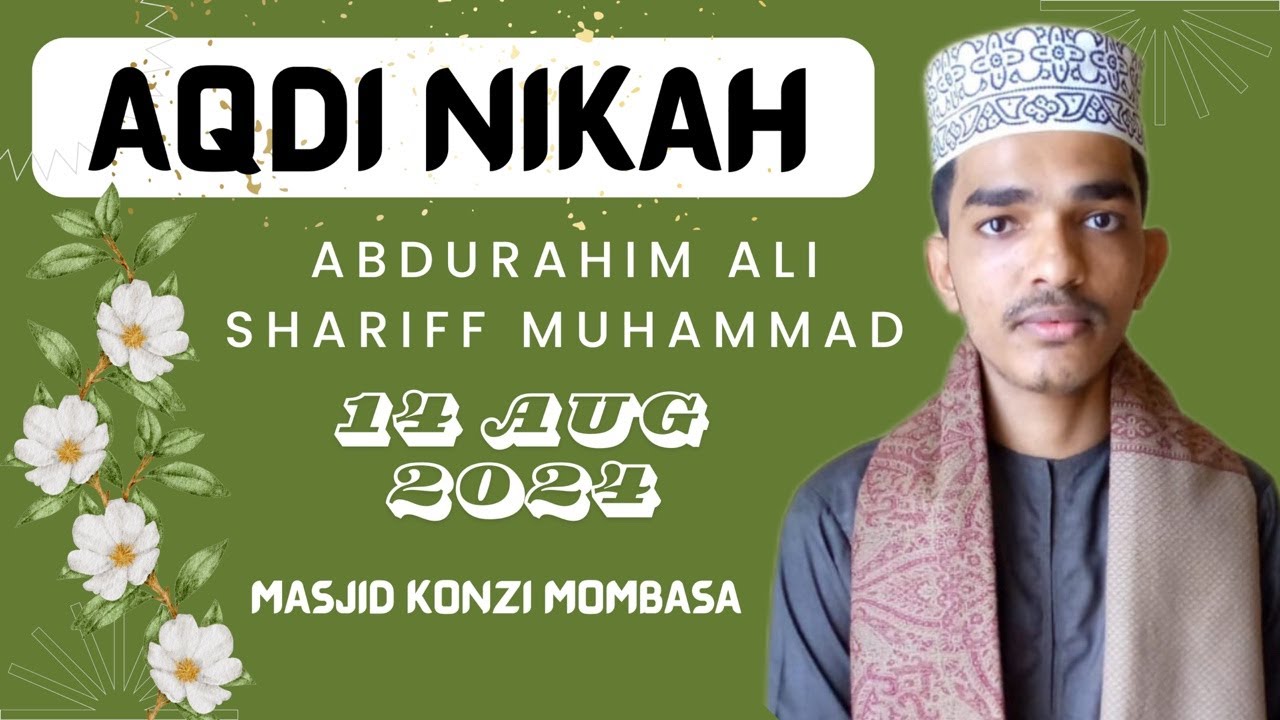 🔴 LIVE AQDI NIKAH || YA ABDURAHIM ALI SHARIFF MUHAMMAD 14 AUG 2024 ...