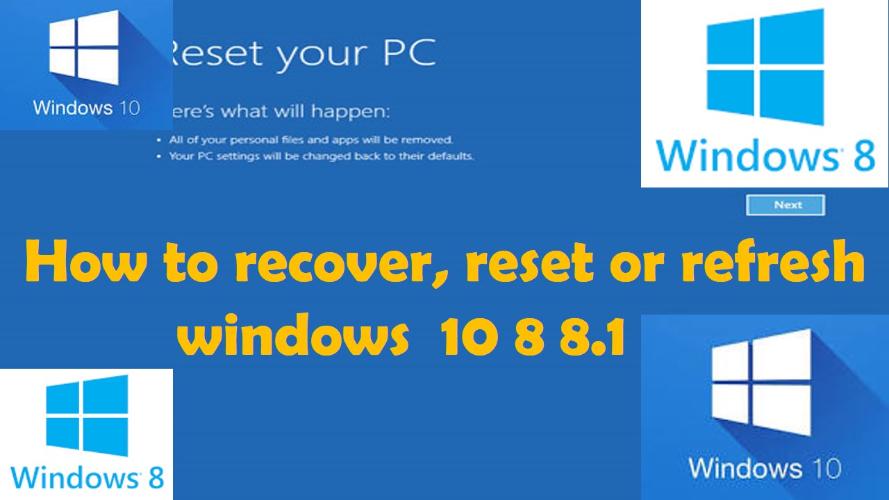 How To Recover Or Reset Windows 8 8 1 10 YouTube how-to-recover-or-reset-windows-8-8-1-10-youtube