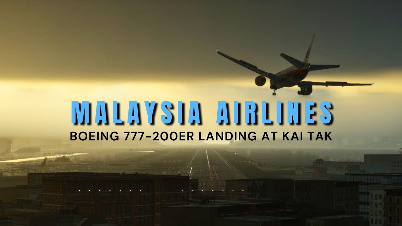B777-200ER Landing at Kai Tak | X-Plane 12 - YouTube