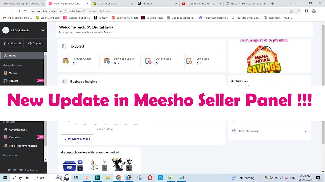 New Update in Meesho Seller Panel !!! - YouTube