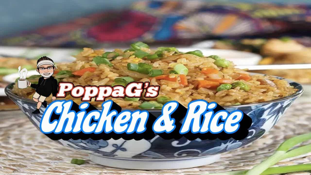 Learn to cook a simple dish of Chicken & Rice on the flat top. - YouTube