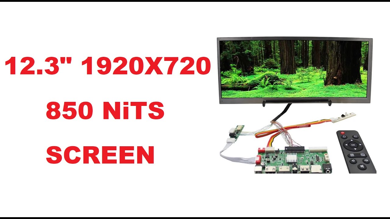12.3 inch 1920x720 850 Nits Screen For FPV Project - YouTube