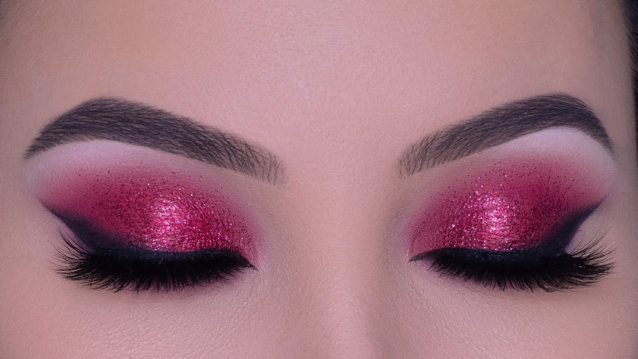 Ruby Glitter Eye Makeup Tutorial | Holiday Inspired Eye Look - YouTube