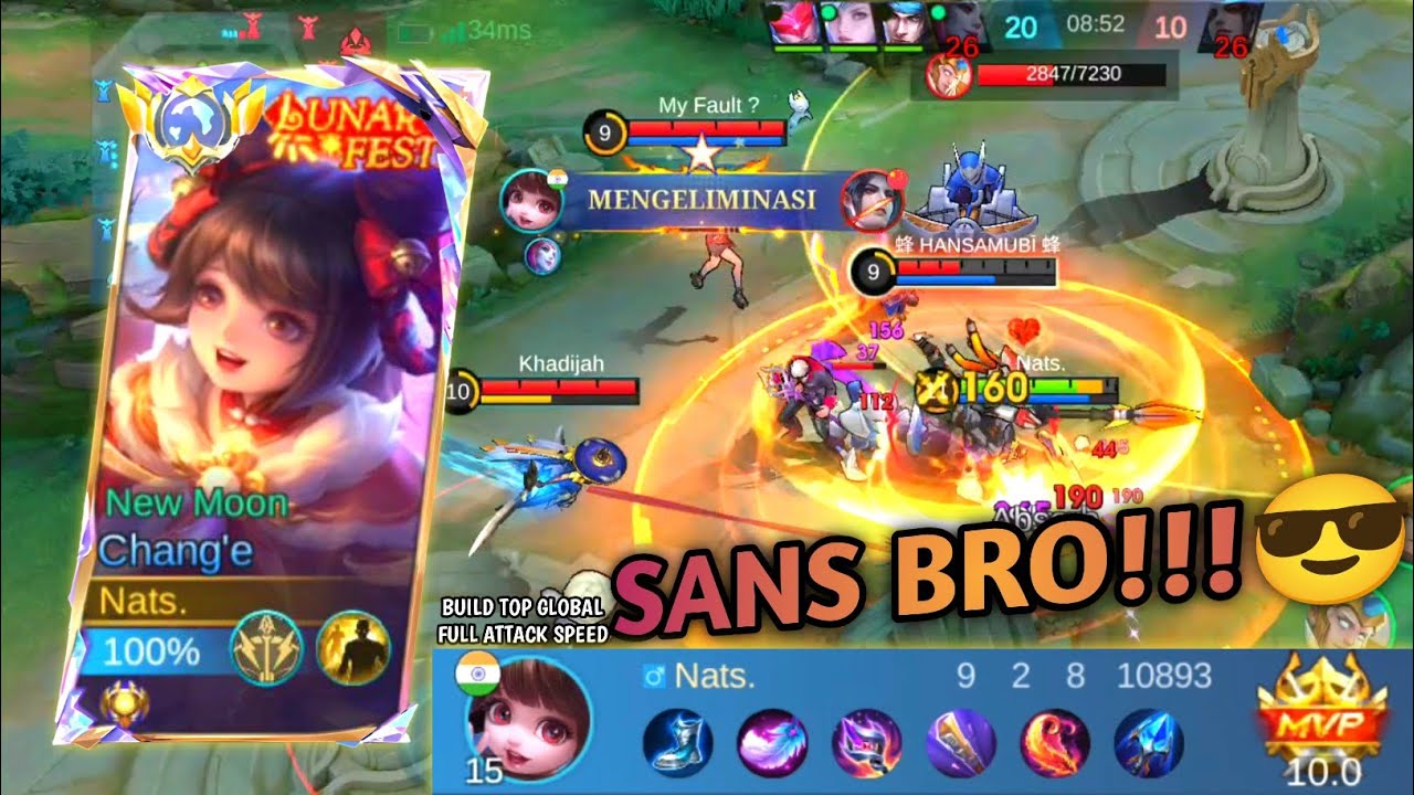 CHANG'E ATTACK SPEED SE-OP INI YA😱 GAMEPLAY CHANG'E | META MIDLANE TERBARU | REKOMENDASI BUILD 💯 ...