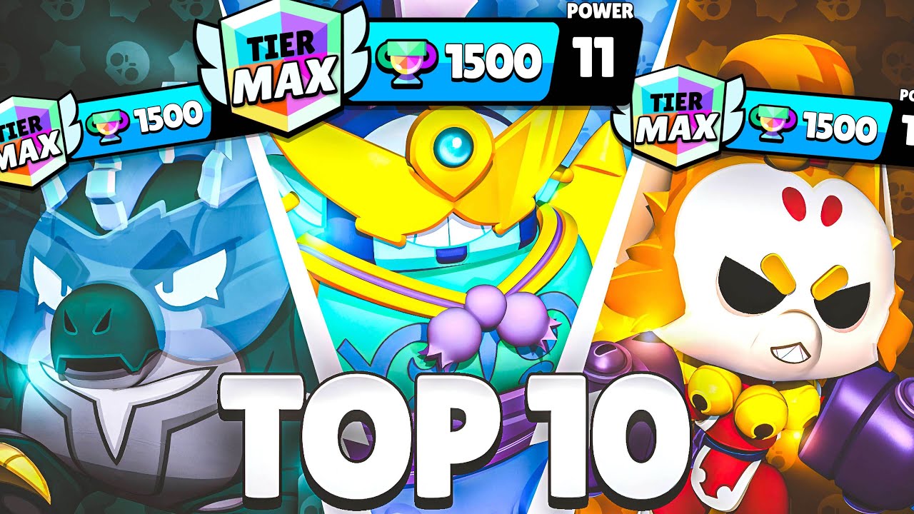 Top 10 Easiest Max Tiers in Brawl Stars (After Update) - YouTube