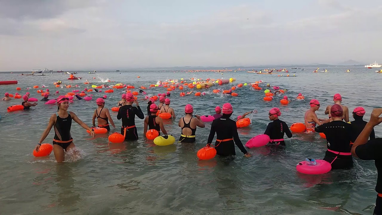 Kapas Marang International Swimathon 2018 - Women flagoff - YouTube