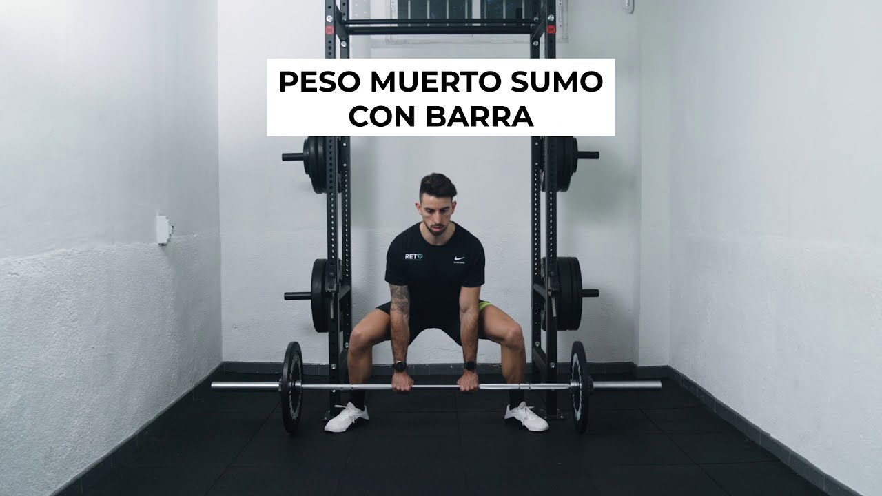 Peso muerto sumo con barra - RETO Health and Performance - YouTube